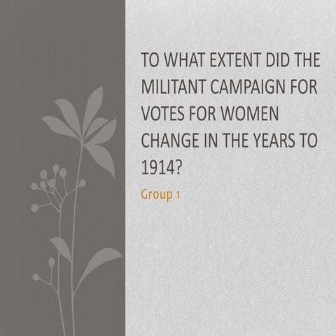 The Suffragettes | PPTX