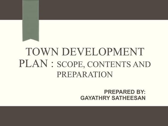 Master plan (Town Planning) | PPTX | Developmental Sites | Real Estate