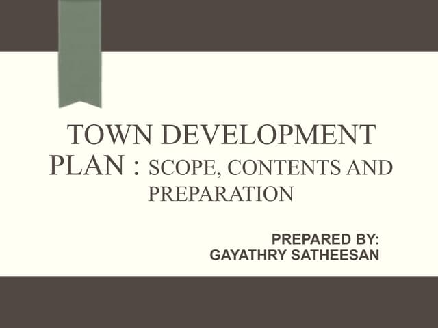 Master plan (Town Planning) | PPTX