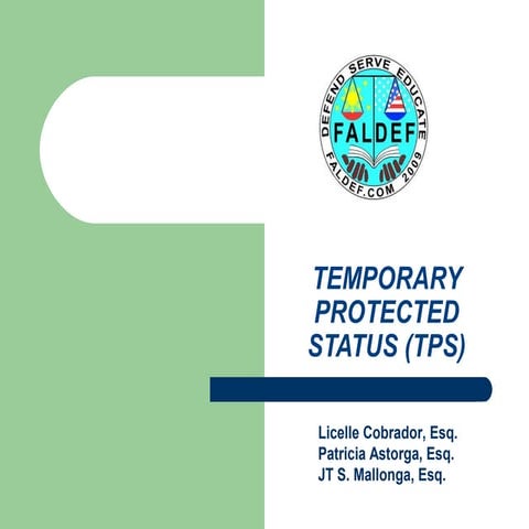 Temporary Protected Status (TPS) | PPT