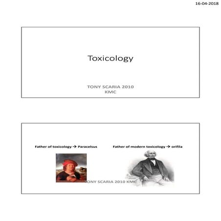 Toxicology REVISION NOTES | PDF