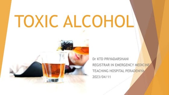 Describe the symptoms and management of ethanol and methanol poisonings ...