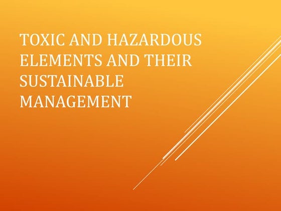 HAZARDOUS WASTE MANAGEMENT---PPT | PPTX