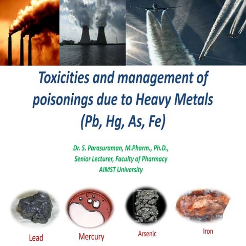 Toxicities and manag. of poisonings (heavy metals) | PPTX