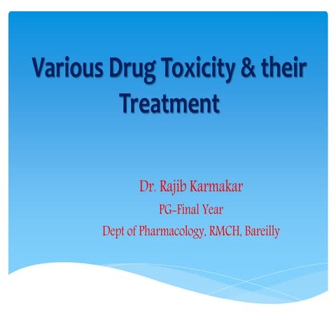 Management of some commonly used drugs toxicity | PPT