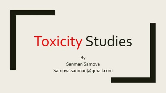 Types of toxicity | PPTX