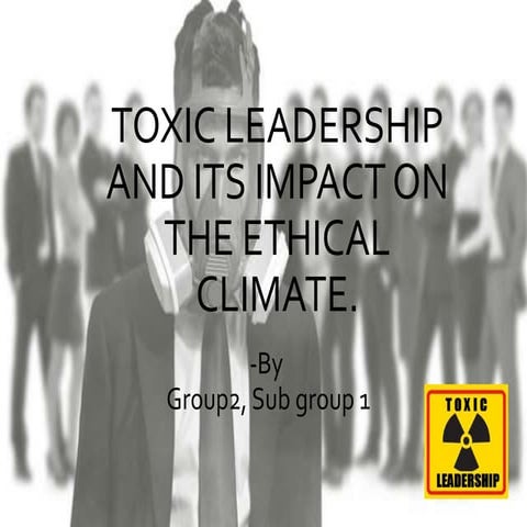 Toxic leadership ppt | PPTX