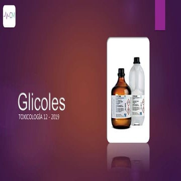 Toxicología Glicoles | PPTX