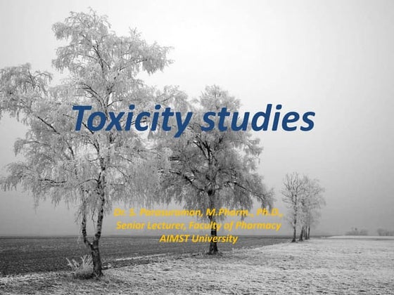 Types of toxicity | PPTX