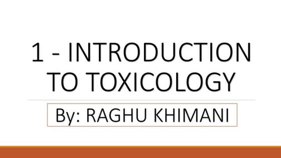 Types of toxicity | PPTX