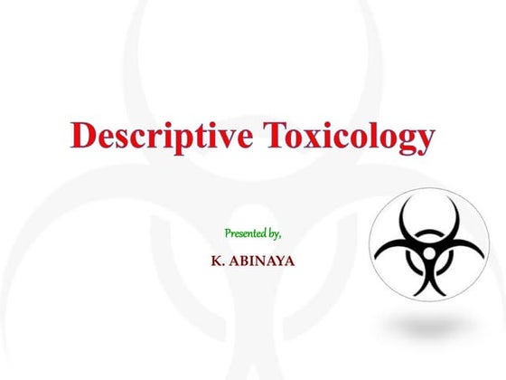 Types of toxicity | PPTX