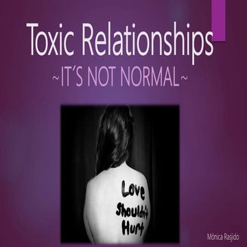 Toxic Relationships | PPTX
