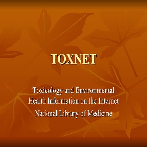 Toxnetppt | PPT