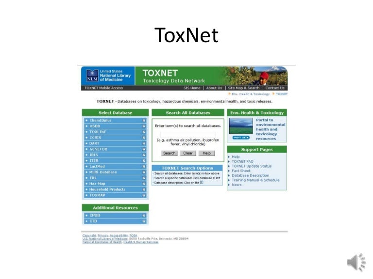Toxnet, サイトトキシン , TOXNET – OHMZAW