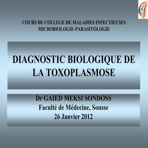 Toxoplasmose final | PPTX