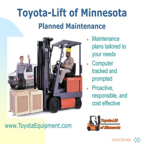 Forklift Planned Maintenance by Toyota Lift of Minnesota | PPTX ...