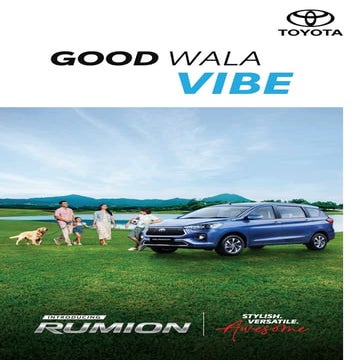 Toyota Rumion Features and Specification | PDF