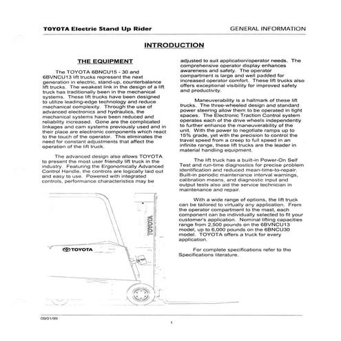 Toyota 6 bncu19 forklift service repair manual | PDF