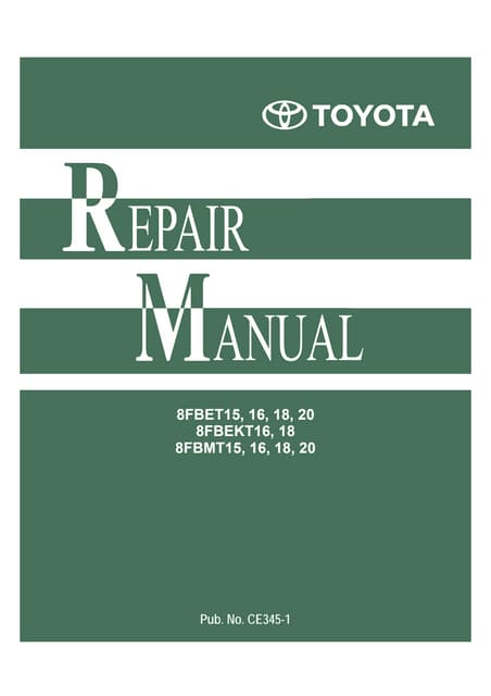 Toyota 7 fgcu25 forklift service repair manual | PDF