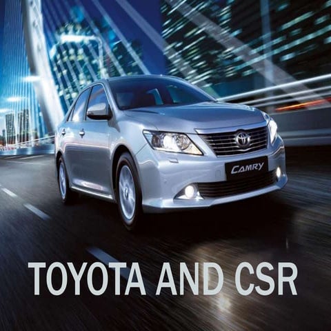 Toyota and csr ppt | PPTX