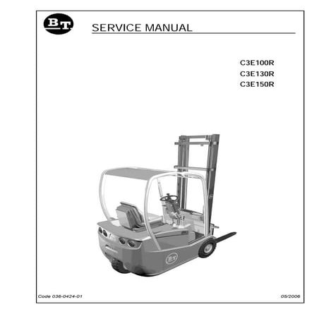 Toyota bt c3 e150r forklift service repair manual | PDF