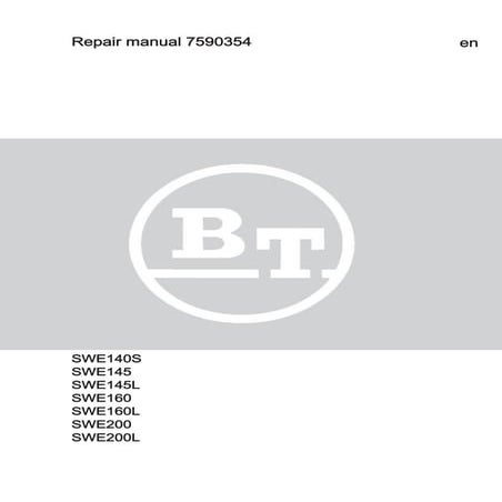 Toyota bt swe160 powered stacker forklift service repair manual | PDF