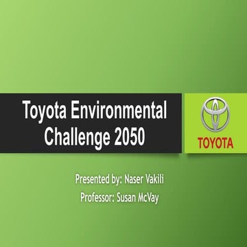 Toyota environmental challenge 2050 | PPTX