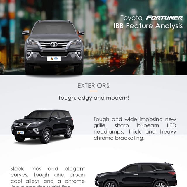 Toyota Fortuner Features Analysis | PDF