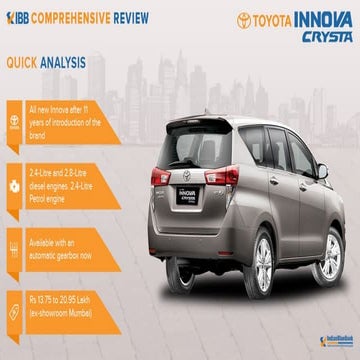 Toyota innova crysta quick facts | PDF
