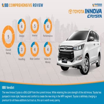 Toyota innova crysta verdict & rating | PDF