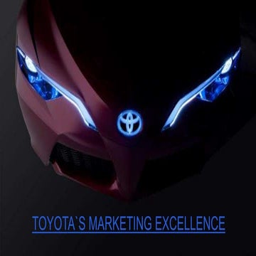 Toyota's Marketing Excellence | PPTX