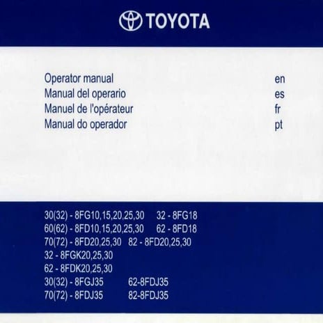 TOYOTA Serie 8 - Manual de uso.pdf operación | PDF