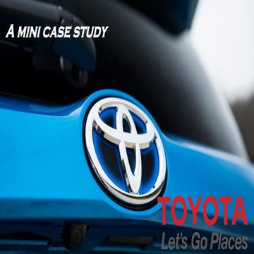Toyota case study pdf | PDF