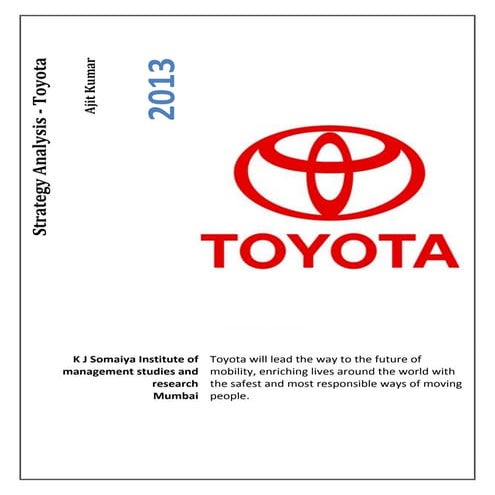 Toyota strategy | PDF
