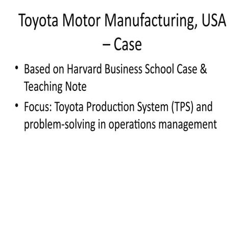 Toyota_TPS_Case_Teaching_POWERPOINT POWERPOINT | PPTX