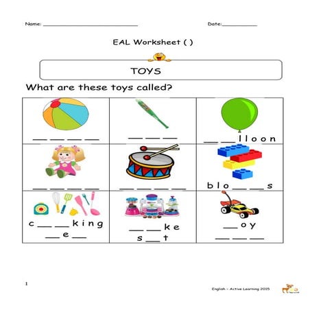 Toys Worksheet FREE TOYS WORKSHEETS Teacher's Zone