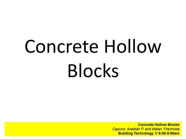 Hollow Block | PPTX