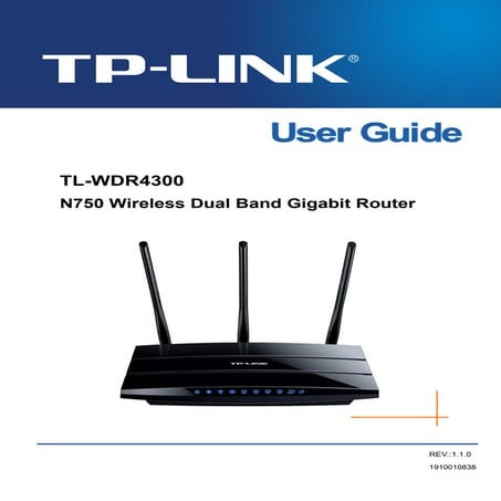 TP Link N750 WDR-4300 Router User Guide | PDF