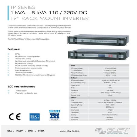 Tp series 1-6 k va | PDF | Technology & Computing