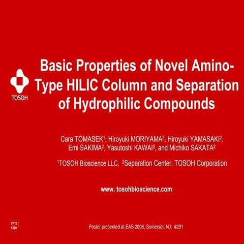 TSK-GEL LC-NH2 Column_TP131 1208 | PDF