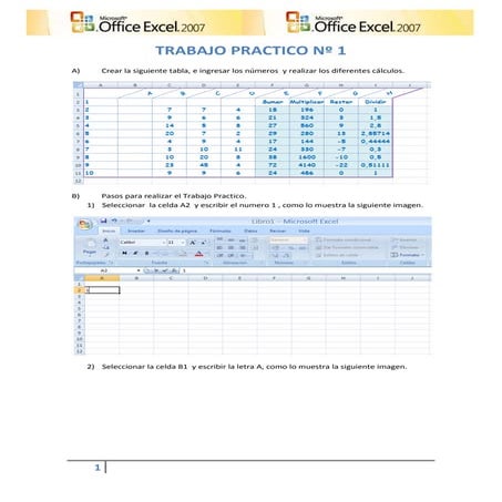 Trabajo Practico 1 Excel | PDF