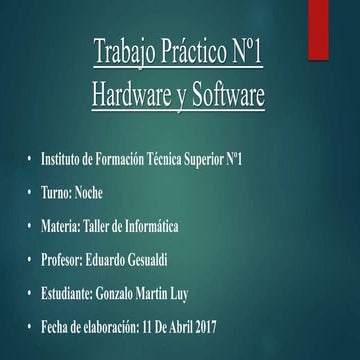 Unidad 1 tema 2 hardware y software | PDF