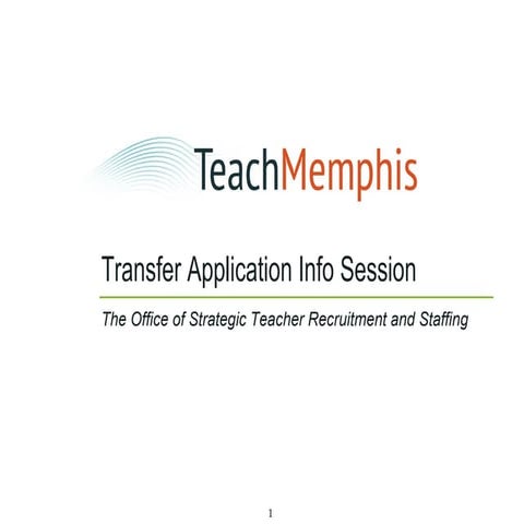 2012 Transfer Teacher Info Session | PPT