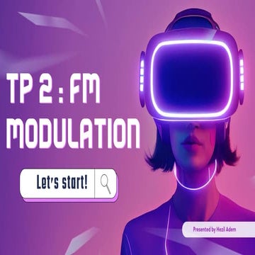 Modulation Fm Tp presentation avancée USTHB | PDF