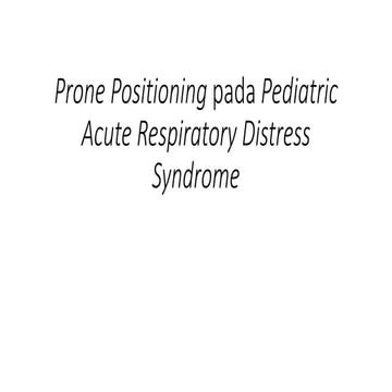 Prone Positioning on PARDS | PPTX