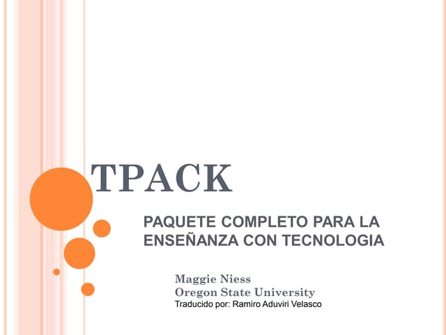 Tpack model | PPTX | Education