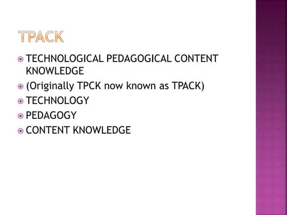 Tpack model | PPT