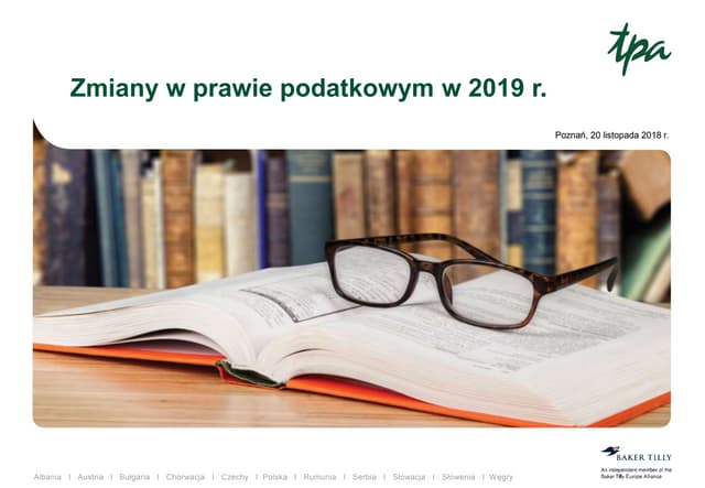 Zmiany w prawie podatkowym w 2019 r. | PPT Zmiany w prawie podatkowym w 2019 r. | PPT
