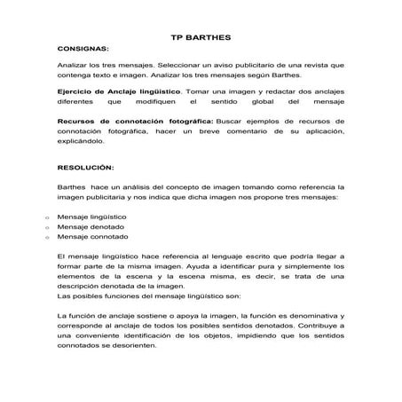 Tp Barthes | PDF