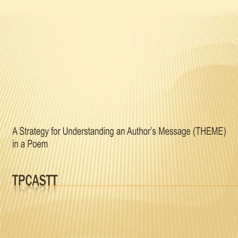 Tpcastt for Poetry | PPTX